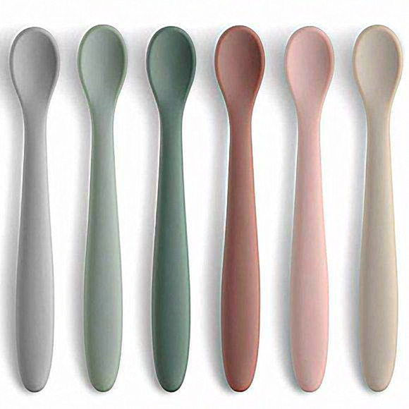 Toys | 6piece Silicone Feeding Spoons For First Stage Baby And Infant ...